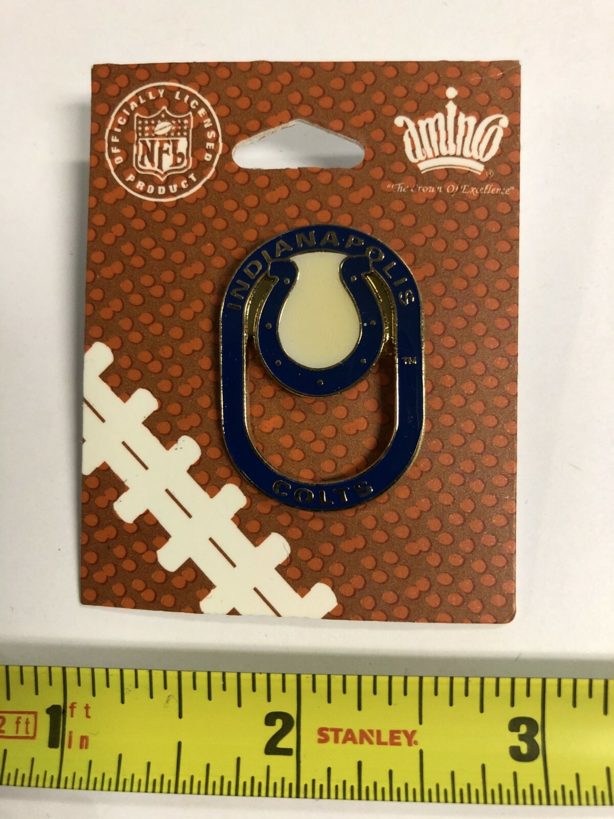 INDIANAPOLIS COLTS OVAL LOGO COLLECTORS METAL HAT LAPEL PIN BY AMINCO ...