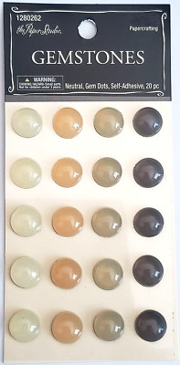 The Paper Studio Gemstones NEUTRAL Gem Dots Stickers - 20 pcs | eBay