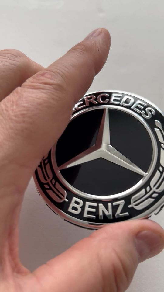 4x Black Center Chrome Star Wheel Center Caps Hub Cover 3 ich nLogo for ...