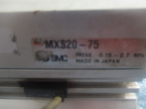 SMC Model: MXS20-75 Pnuematic Dual Rod Cylinder Slide with Sensors