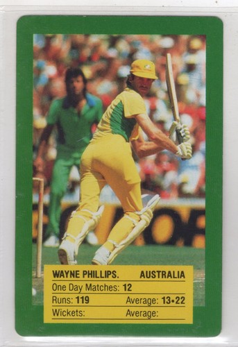 Australian Dairy Corporation Cricket Card 1985. Australia Wayne ...