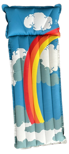 70s 80s Paradise LA 66” Rainbow Pool Float Vintage Swim Inflatable Mat ...