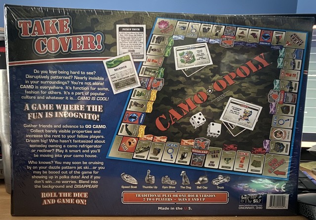 Late for The Sky Camo-opoly Board Game for sale online | eBay