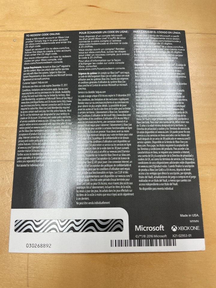 EA Play / EA Access 1 Month Membership Subscription Region Free (Xbox ...