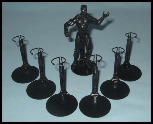 6 BLACK Kaiser #1075 Action Figure Stands fit 3.75" to 5" Marvel ...