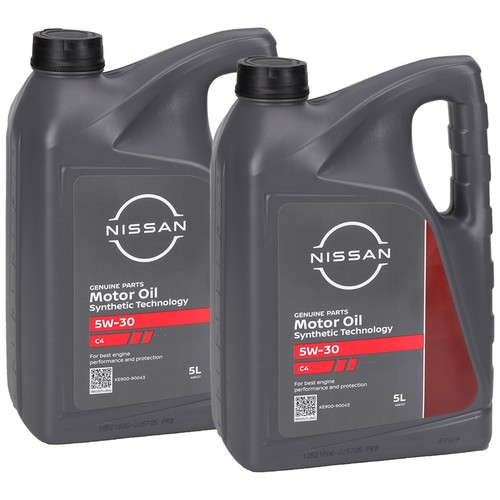 2x 5L 5 Liter Original NISSAN 5W-30 Motoröl 5W30 DPF ACEA C4 DIESEL ...