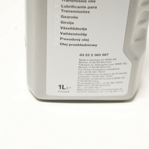 OEM BMW 75w-90 Synthetic OSP Gear Oil 1 Litre 83222365987 Genuine for ...