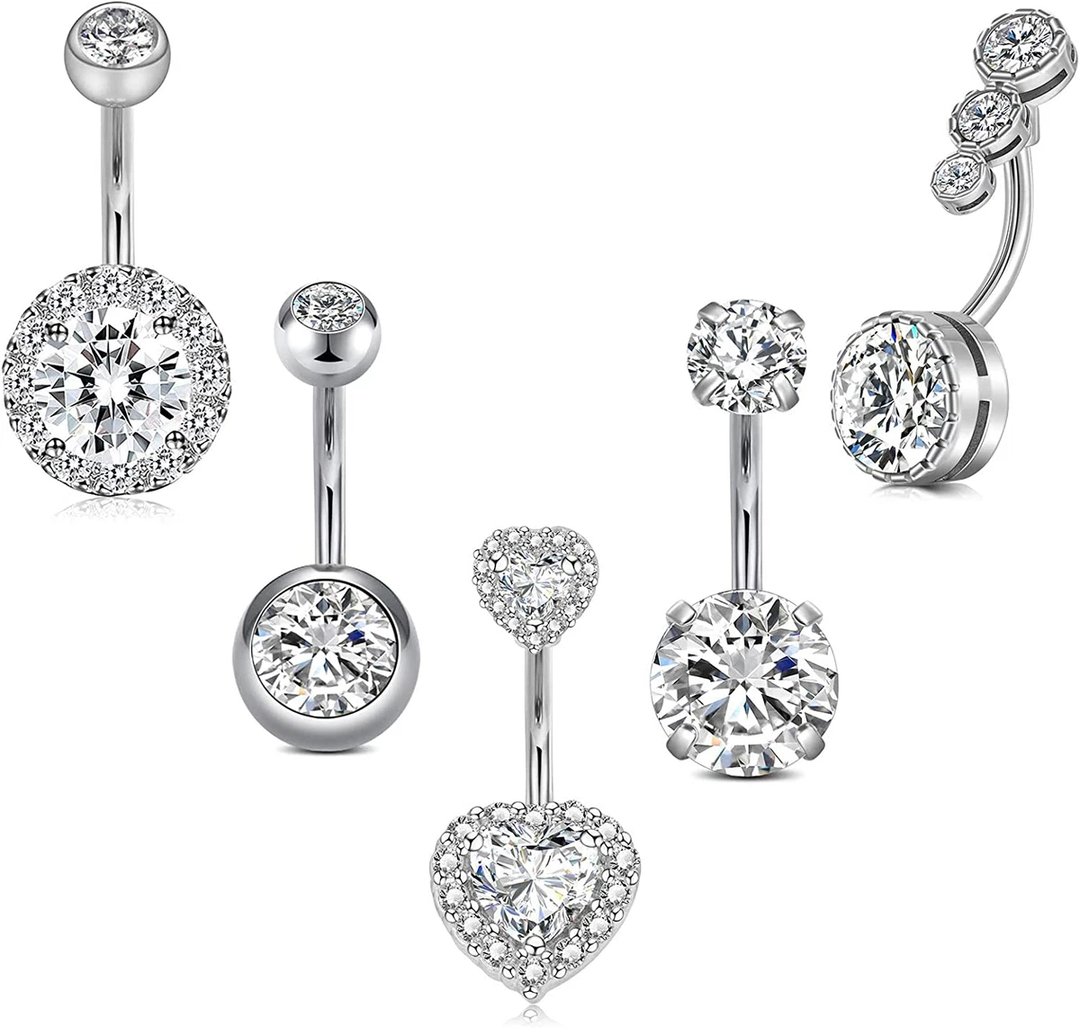 Real Diamond Belly Button Rings