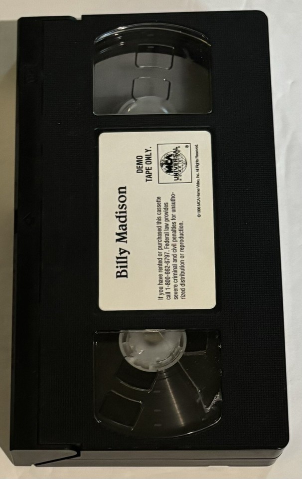 Vintage Billy Madison Full-Length Screen Cassette 1995 MCA VHS/VCR Tape ...