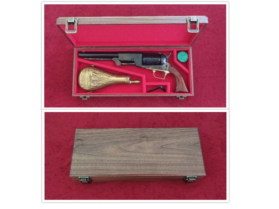 Colt SAA Ruger Uberti Pietta Revolver Wood Presentation Case Box ...