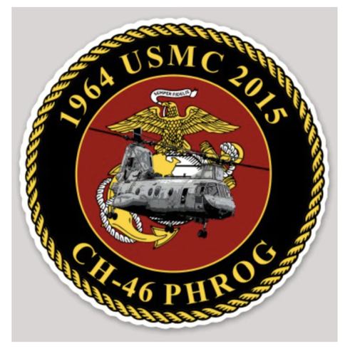 4" MARINE CORPS CH-46 PHROG 1964 2015 STICKER DECAL | eBay