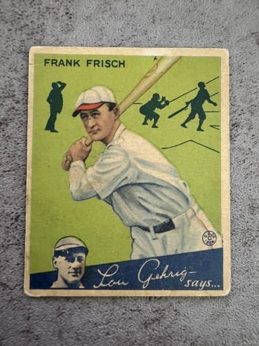 1933 Goudey #49 Frank Frisch St. Louis Cardinals Vintage Baseball Card ...