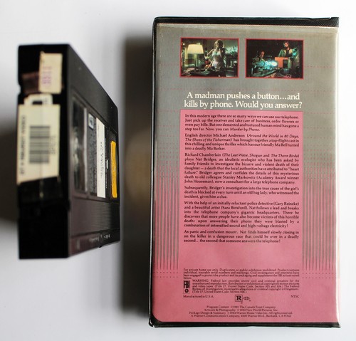 MURDER BY PHONE vhs 1984 Warner Home Video RICHARD CHAMBERLAIN ...
