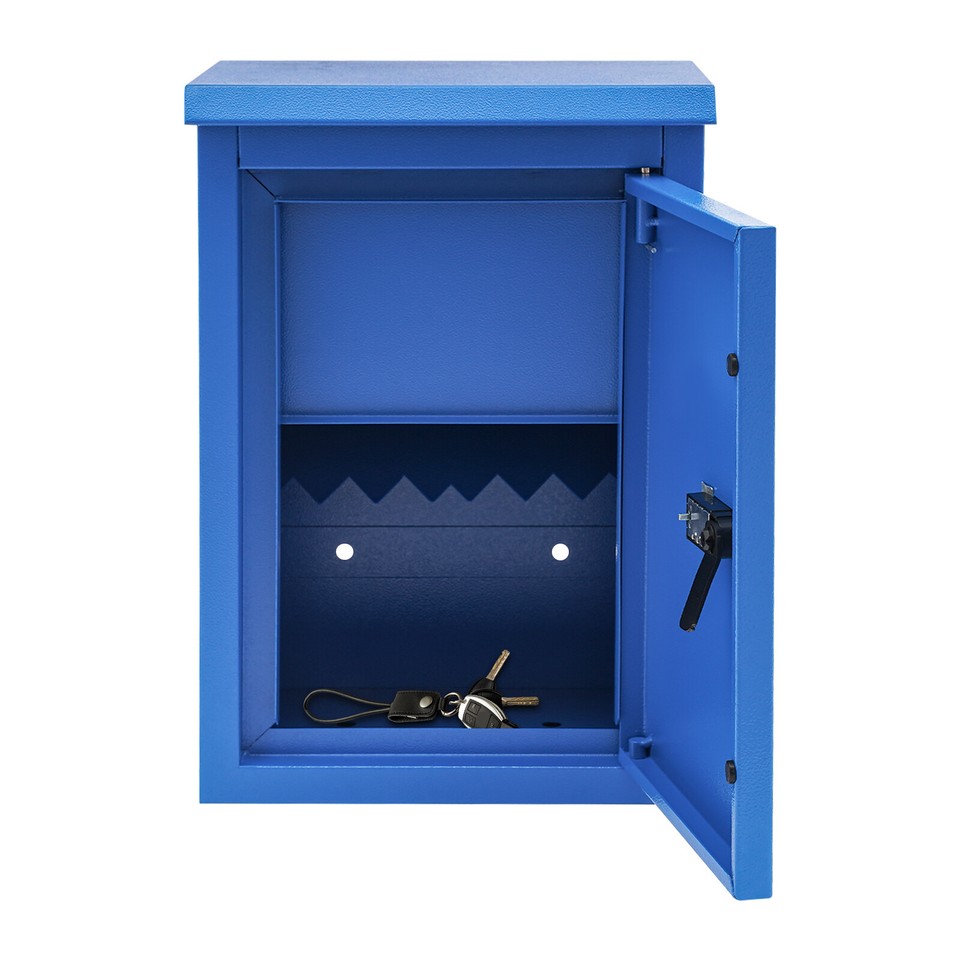 Modern Wall-mounted Mailbox Post Office Box Blue Mail Box With Password ...
