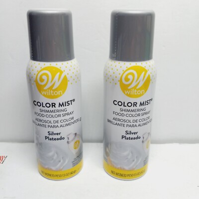 Wilton Food Color Spray (2-Pack) 1.5oz Silver Color Mist Bakery ...