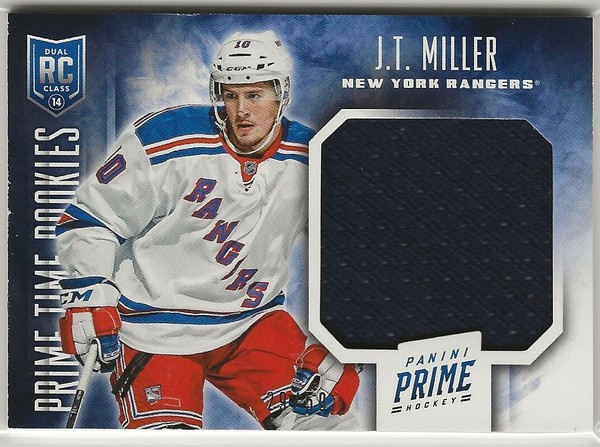 2013-14 Panini Prime - Prime Time Rookies #RK-JTM J.T. Miller /50 (MEM ...