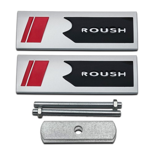 3D Matte Metal Front Hood Roush Grille Emblem + Car Lid Trunk Turbo ...