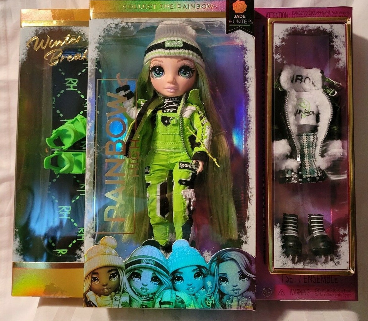 Rainbow High Winter Break Jade Hunter-GREEN Break Fashion Doll | eBay