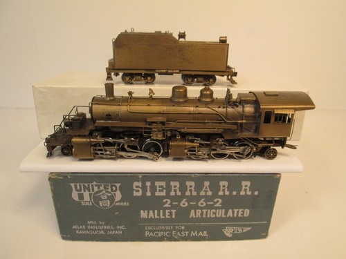 SIERRA RR 2-6-6-2 MALLET ARTICULATED BRASS STEAM LOCOMOTIVE PFM/UNITED ...