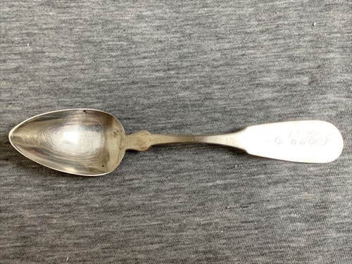 Antique Coin Silver Fiddleback Spoon Lows Ball & Co. Boston | eBay