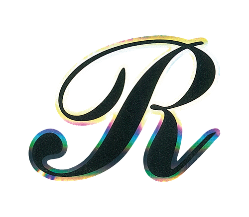 Letters Adhesive " R " Holographic Black for Car & Motorcycle | eBay ...