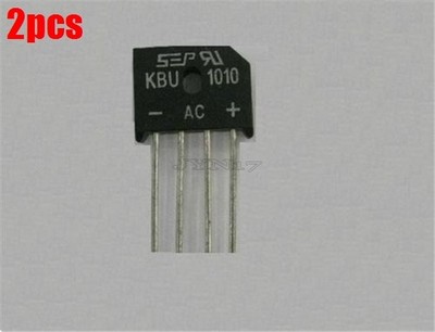 2Pcs Single Phase Rectifier Bridge Diode KBU1010 KBU-1010 10A 1000V New ...