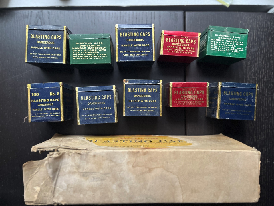 Dupont and Western Blasting Cap tins and Western Blasting Cap Box | eBay