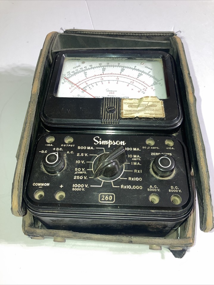 Vintage Simpson 260 Series 6 Multimeter Volt Meter + Case By Parts Or ...