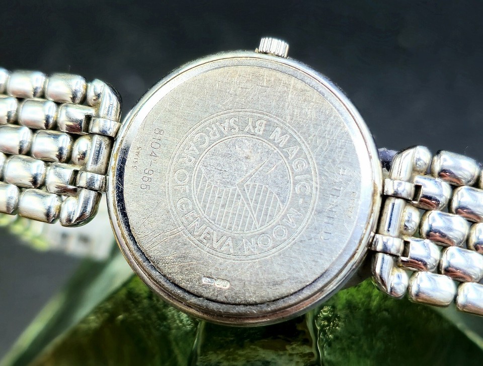 Superb SARCAR GENEVE "Magic Moon" 18K Gold Swiss Watch W/ Rotating ...