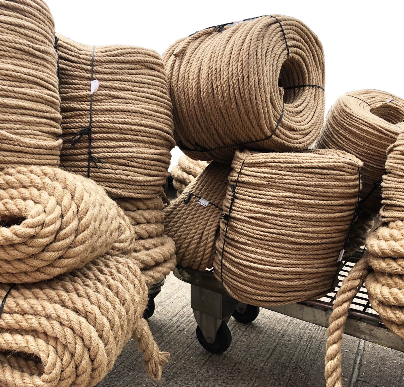 Jute Rope Hessian Twisted Cord Boat Decking Ropes Braided Garden Sash ...