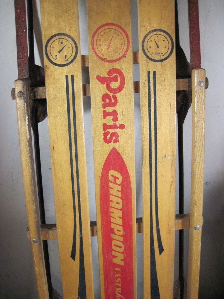 Vintage Paris Mfg Champion Fastback Snow Sled Toboggan Maine USA | eBay