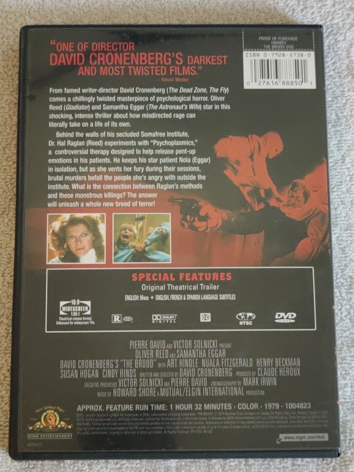 The Brood (1979) DVD, 2003 Oliver Reed, Cronenberg, Movie 27616888501| eBay