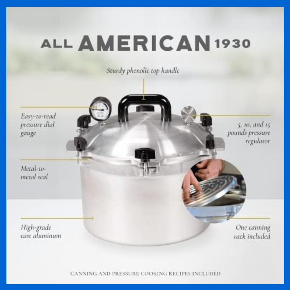 All American Pressure Cooker Canner for Home Stovetop Canning, USA Made ...