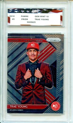 2018 Panini Prizm #5 Trae Young Rookie Card AGC 10 Gem Mint | eBay