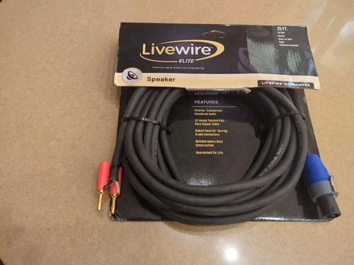 Livewire Elite 12g Speaker Cable Banana to Speakon 25 ft. Black ES25BN | eBay