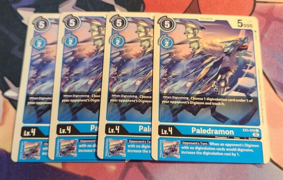 x4 Playset Digimon PALEDRAMON EX3-019 Blue Common TCG | eBay