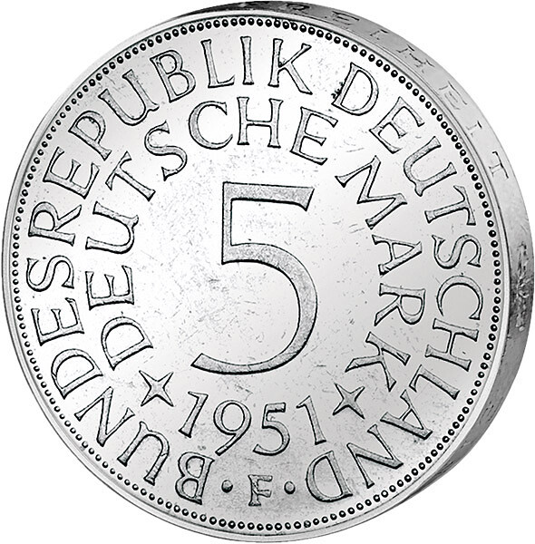 5 DM / MARK / BRD - SILBER - SILBERADLER - SILBERMÜNZE - SILBERBARREN ...