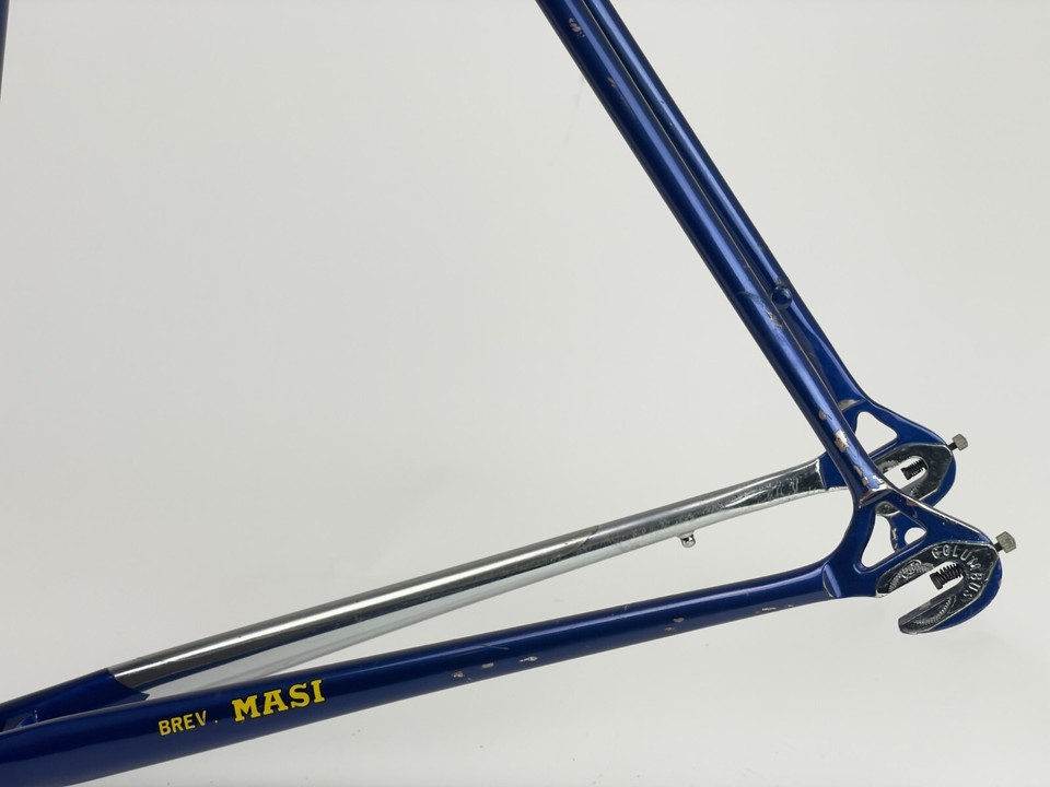 Vintage Masi Nuova Strada Blue Steel Road Bike Frame Fork Reynolds Set ...