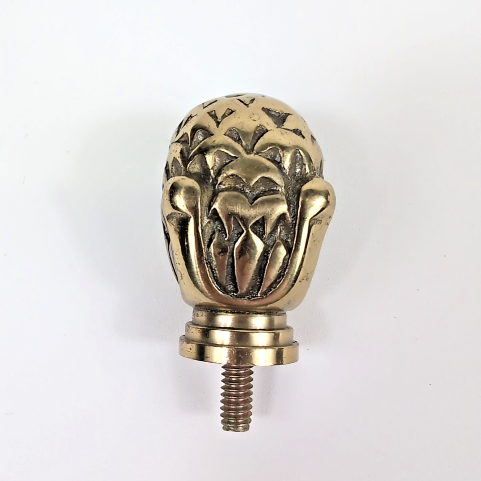 Vintage Brass Pineapple Artichoke Lamp Finial Acorn Style Hollywood ...