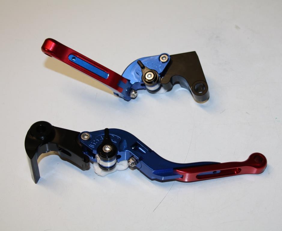 Yamaha Brake Clutch Levers Folding FZ1 FZ6 FZ8 Fazer 800 XJ6 Blue Red ...