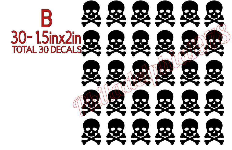 Skull and Crossbones die cut vinyl decals #9 | eBay