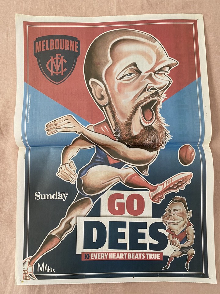 2021 AFL Melbourne Demons - (7) Herald Sun Newspaper Posters | eBay ...