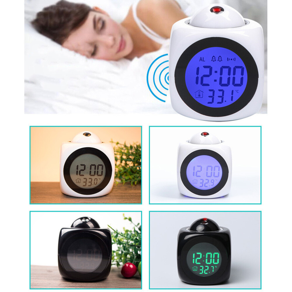 voice alarm clock projection digital alarm clock projection | eBay