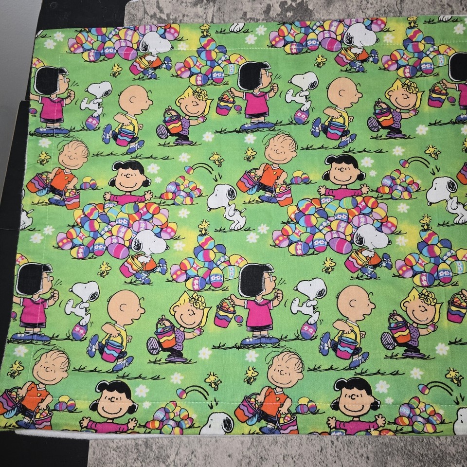 Handmade Quilted Table Runner Easter Snoopy Peanuts Egg Hunt Charlie ...