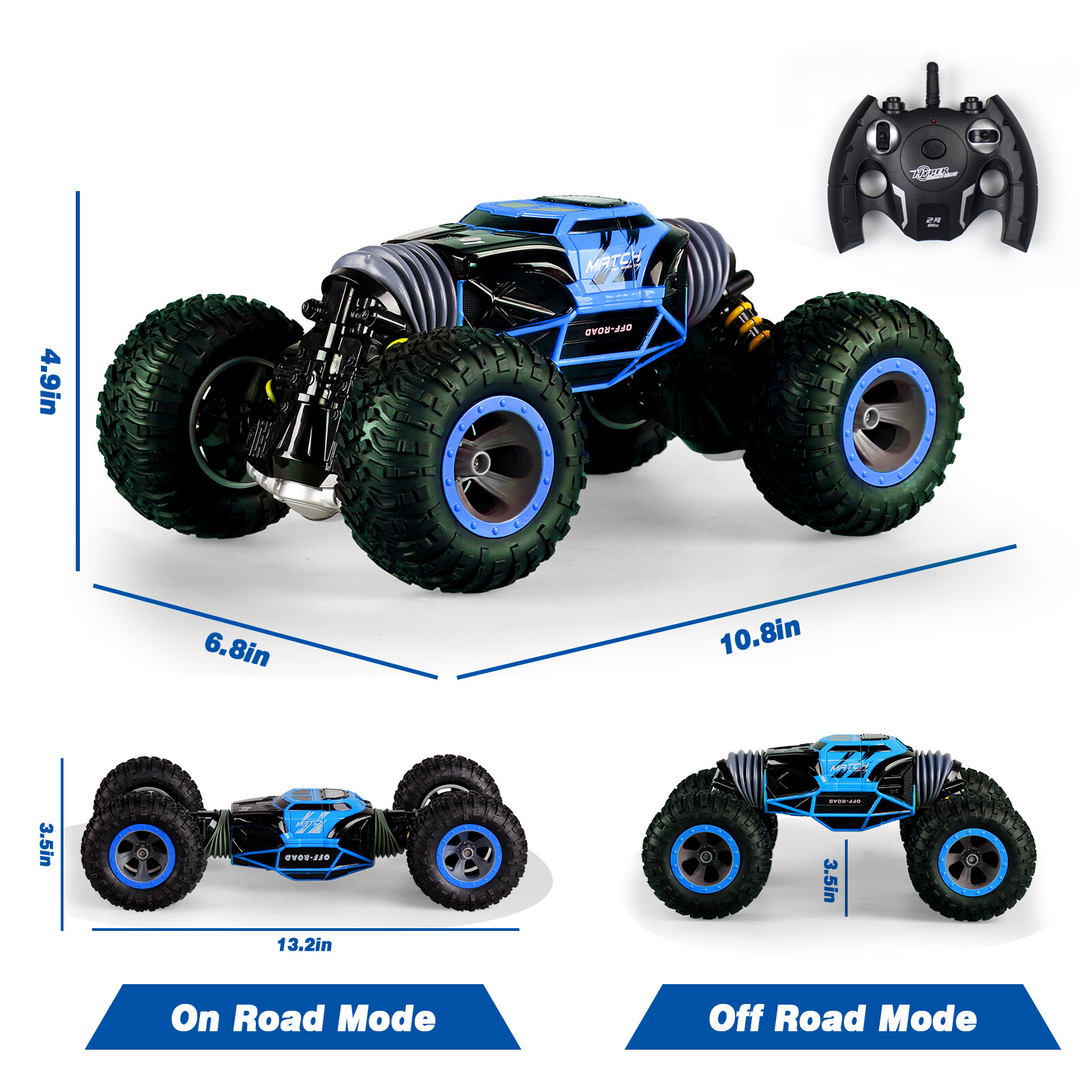 4WD RC Cars Off-Road Vehicles Rock Crawler 2.4G Remote Control Car ...