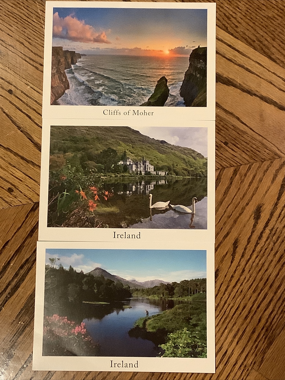 3 Ireland Postcards Liam Blake Cliffs Moher Kylemore Abbey Connemara Co ...
