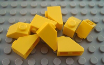 New LEGO Lot of 8 Yellow 2x1 Roof Slope Pieces | eBay