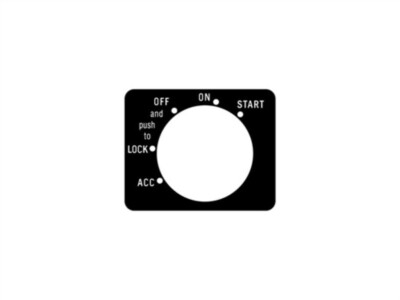 Ford Falcon XA XB/Fairlane ZF ZGl Ignition Switch Acc/Lock/Off/On Decal ...