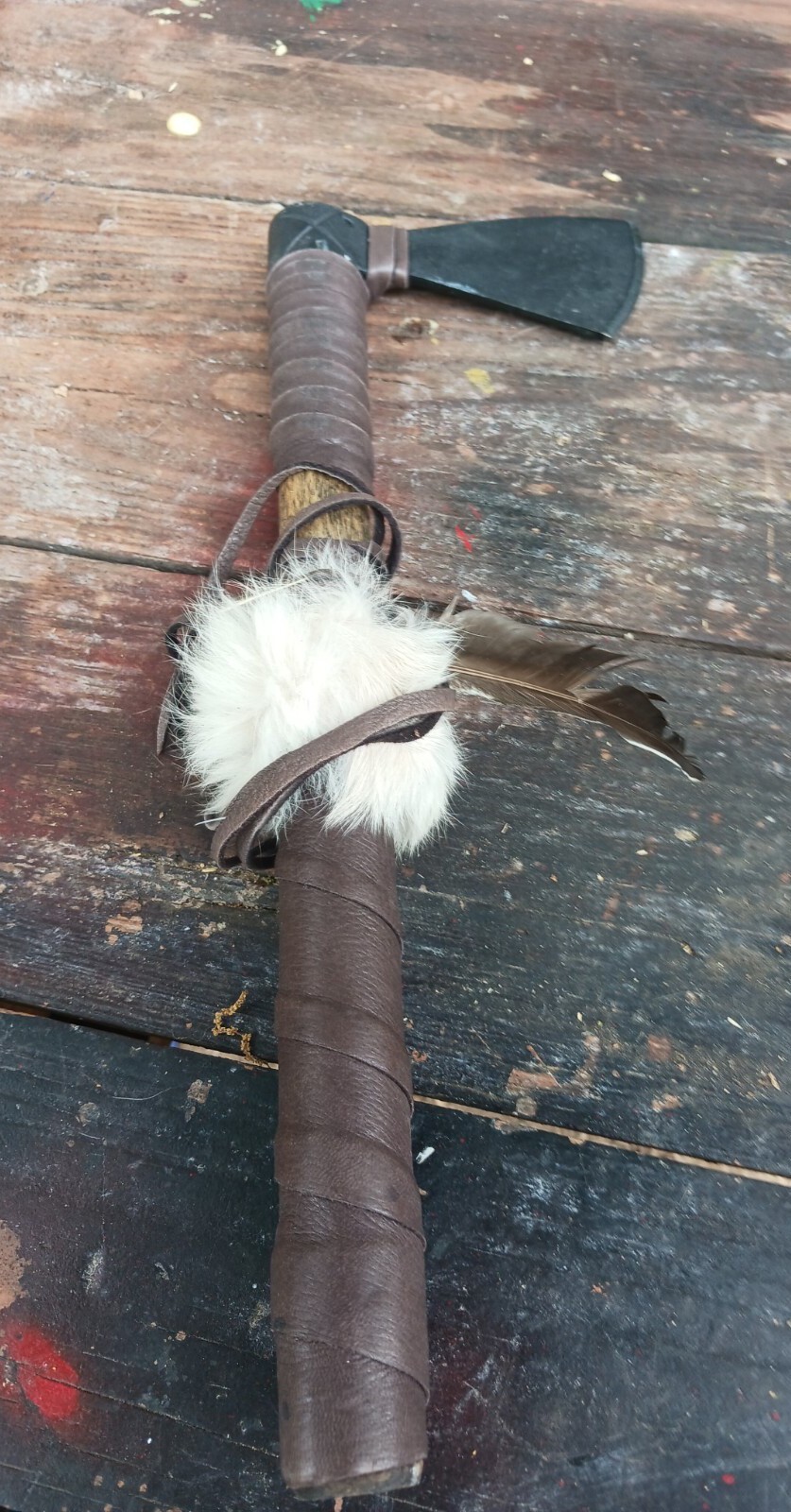 **AWESOME NATIVE AMERICAN HAND MADE TOMAHAWK SOUVENIR TOY 1950s NICE ...