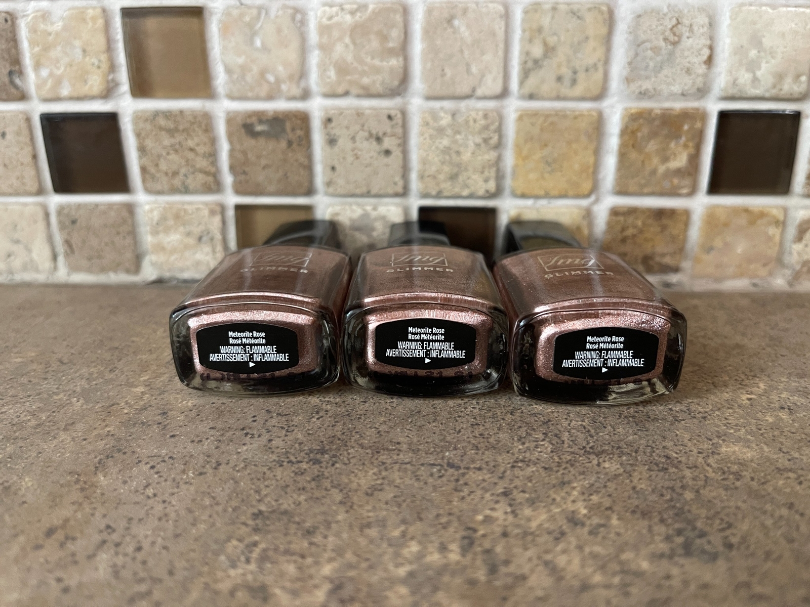 LOT OF 3 AVON FMG GLIMMER NAIL LACQUER METALLIC ROSE M5-3(3) | eBay